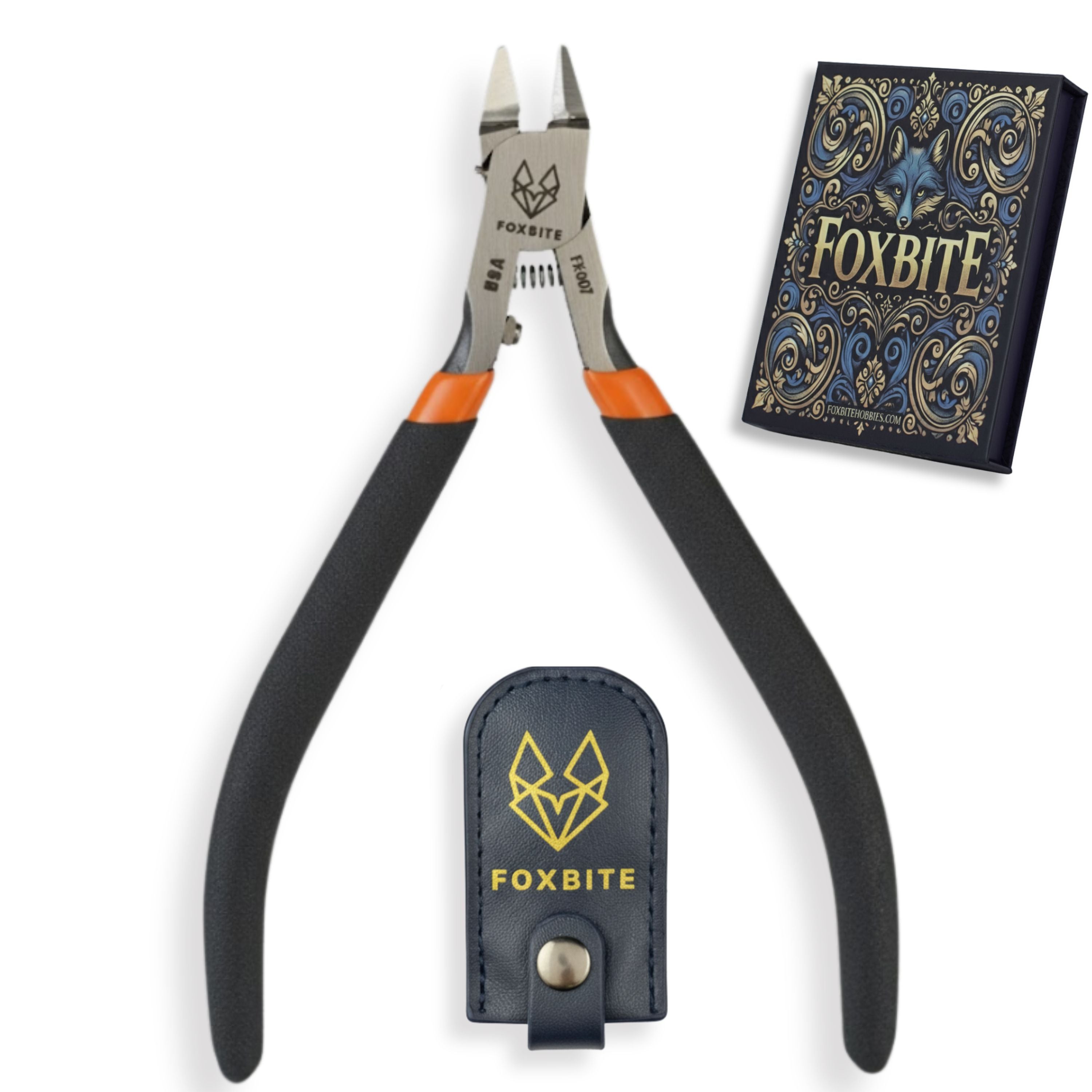 FOXBITE Precision Hobby Nippers – Ultra Sharp Sprue Cutter for Miniatu