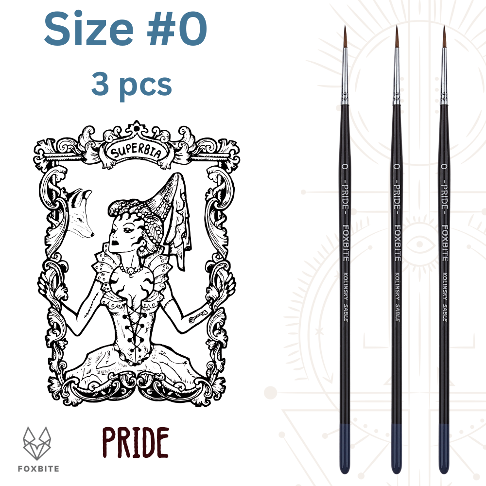 Kolinsky Sable Brush Set: Miniature Painting Tools | FOXBITE